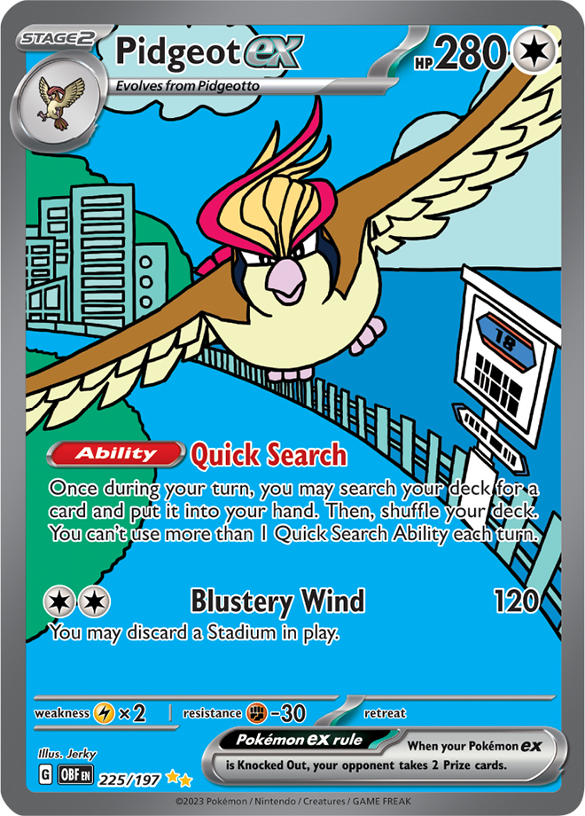 Pidgeot ex (Obsidian Flames 164) - Bulbapedia, the community-driven ...