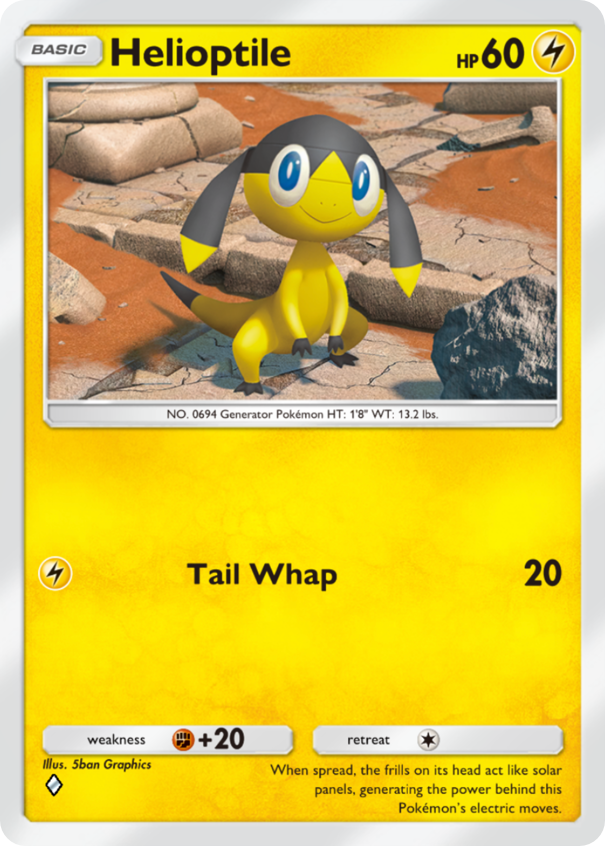 Helioptile (Genetic Apex 110) - Bulbapedia, the community-driven ...
