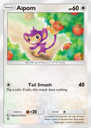 Aipom (Mega Rising 185) - Bulbapedia, the community-driven Pokémon ...