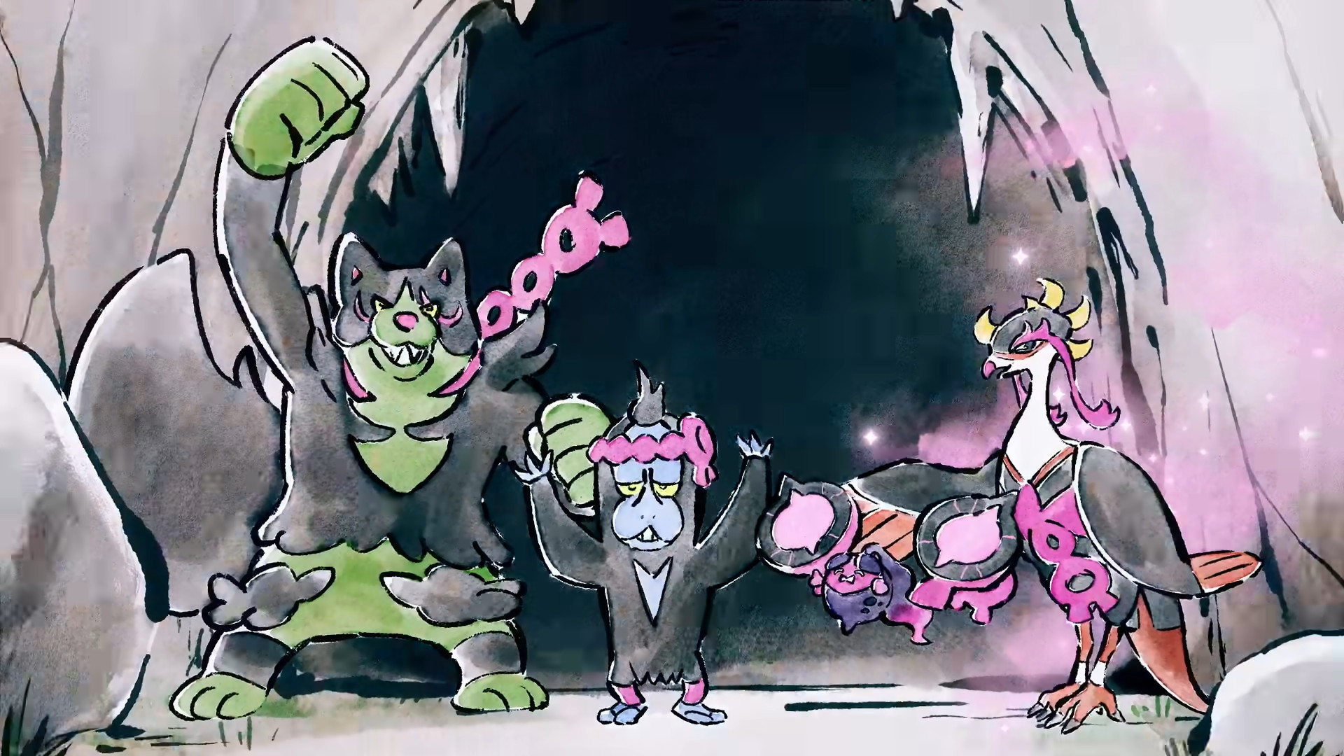 File:The Loyal Three and Pecharunt.png - Bulbapedia, the community ...