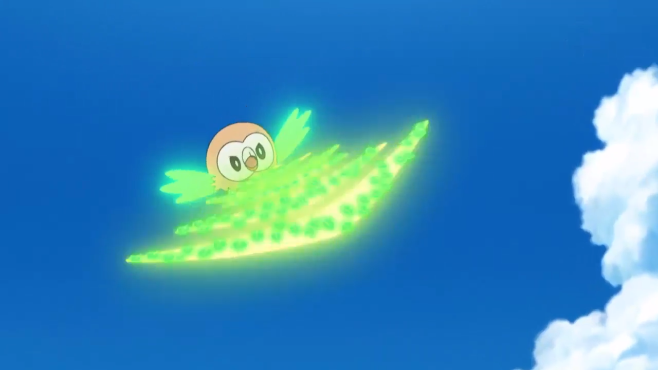 File:Ash Rowlet Razor Leaf.png - Bulbapedia, the community-driven ...