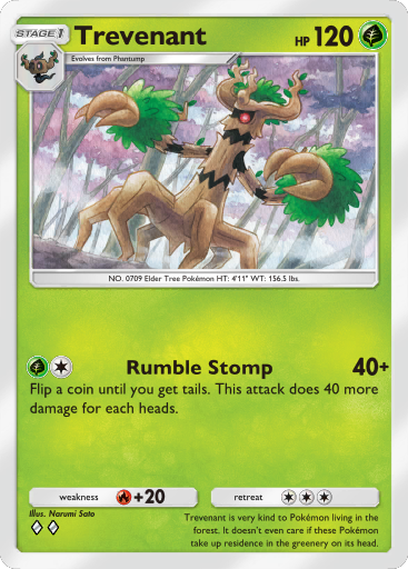 Trevenant (Mega Shine 6) - Bulbapedia, the community-driven Pokémon ...
