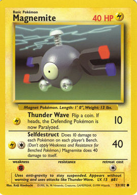 Magnemite (Base Set 53) - Bulbapedia, the community-driven Pokémon ...