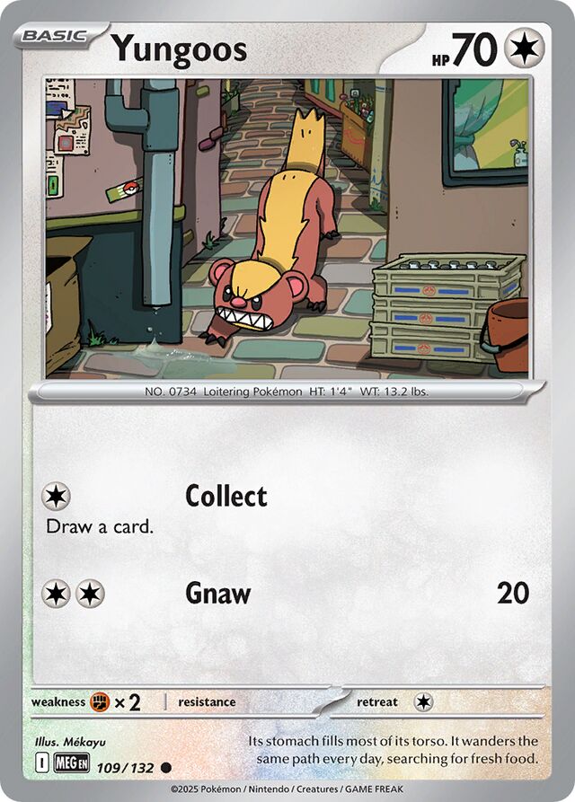 Yungoos (Mega Evolution 109) - Bulbapedia, the community-driven Pokémon ...
