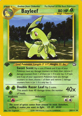 Bayleef (Neo Genesis 29) - Bulbapedia, the community-driven Pokémon ...