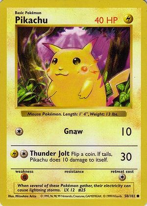 Pikachu (Base Set 58) - Bulbapedia, the community-driven Pokémon ...